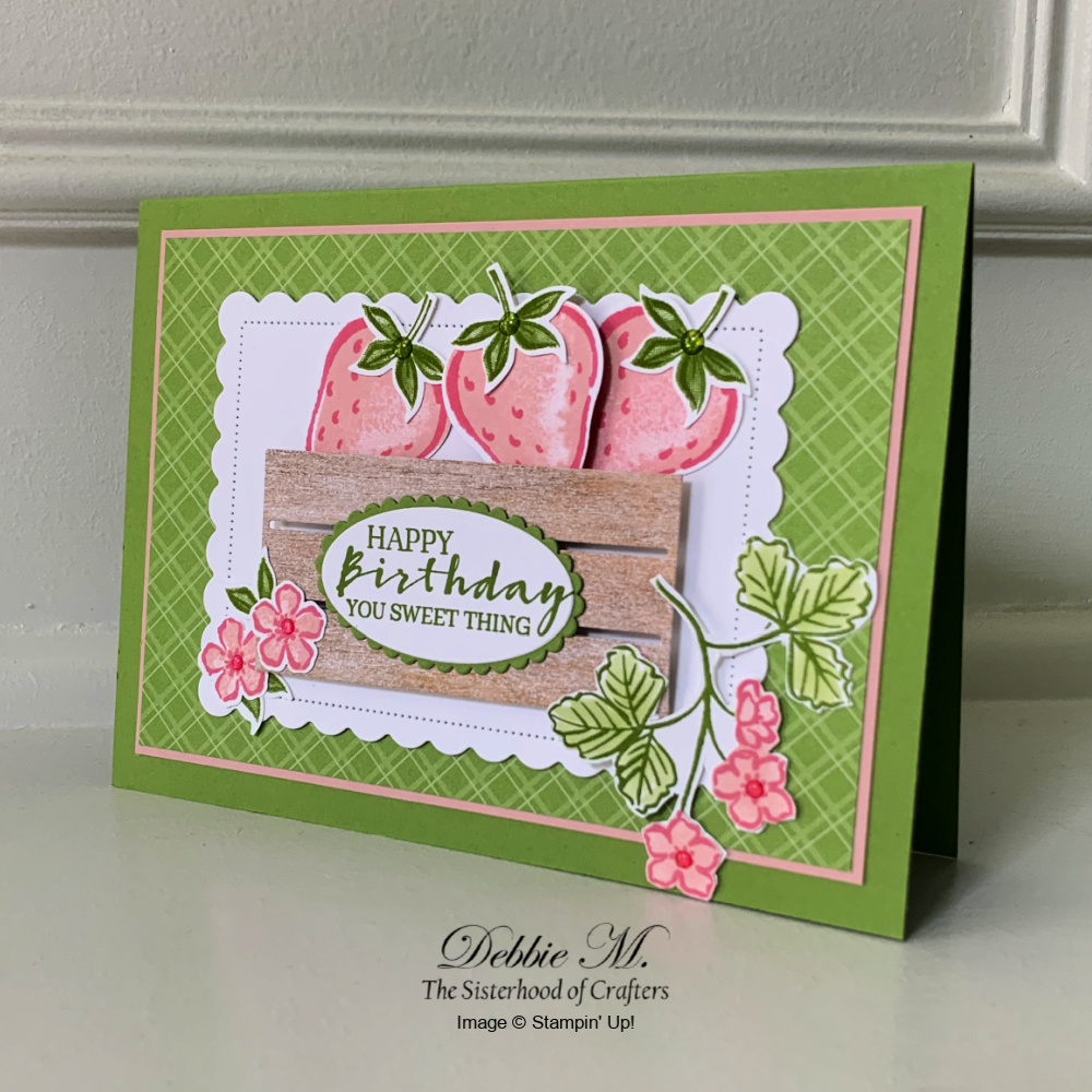 Sweet Strawberry Birthday Card for the Sisterhood of Crafters