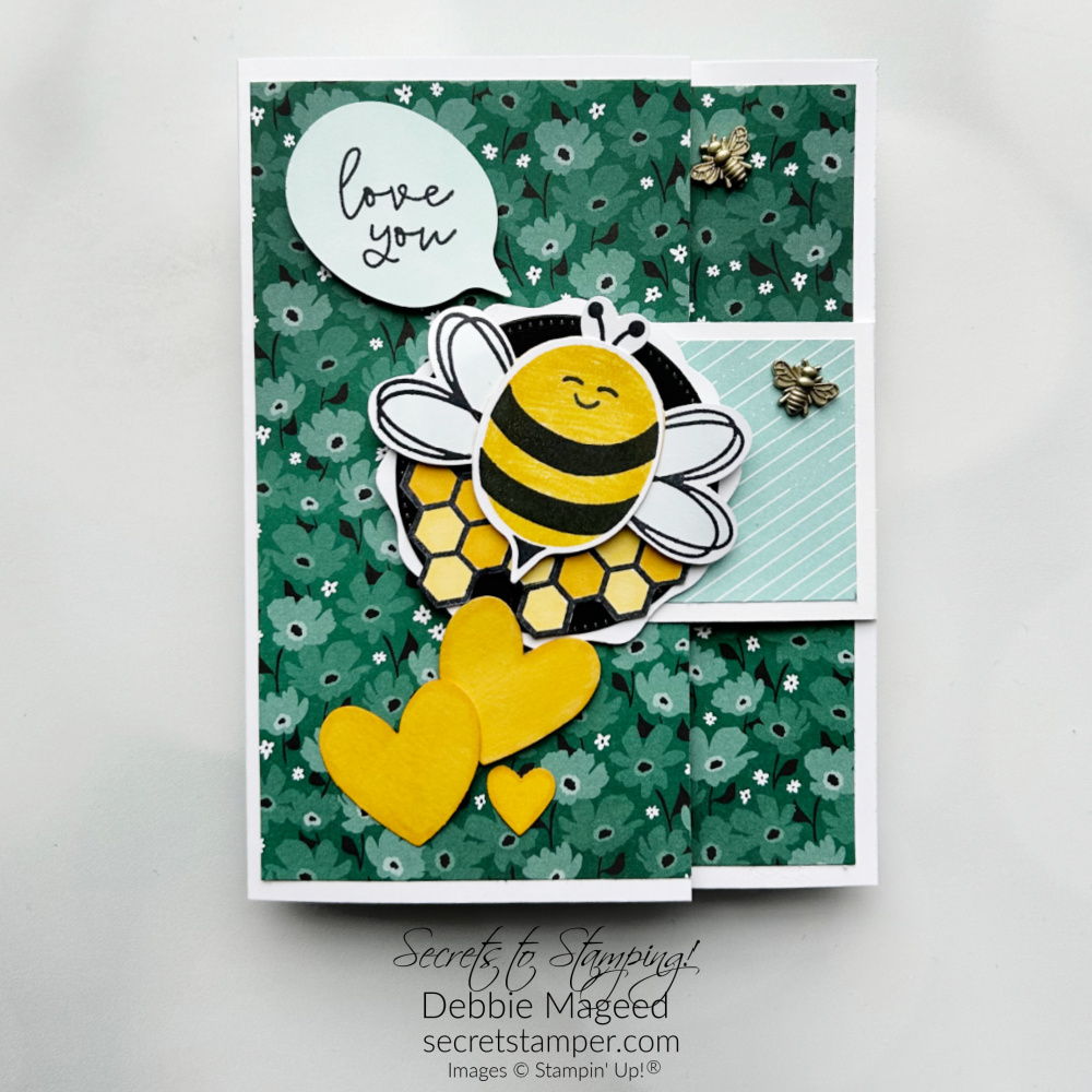 Bee My Valentine Card for the SU Demo Fun Fold Blog Hop